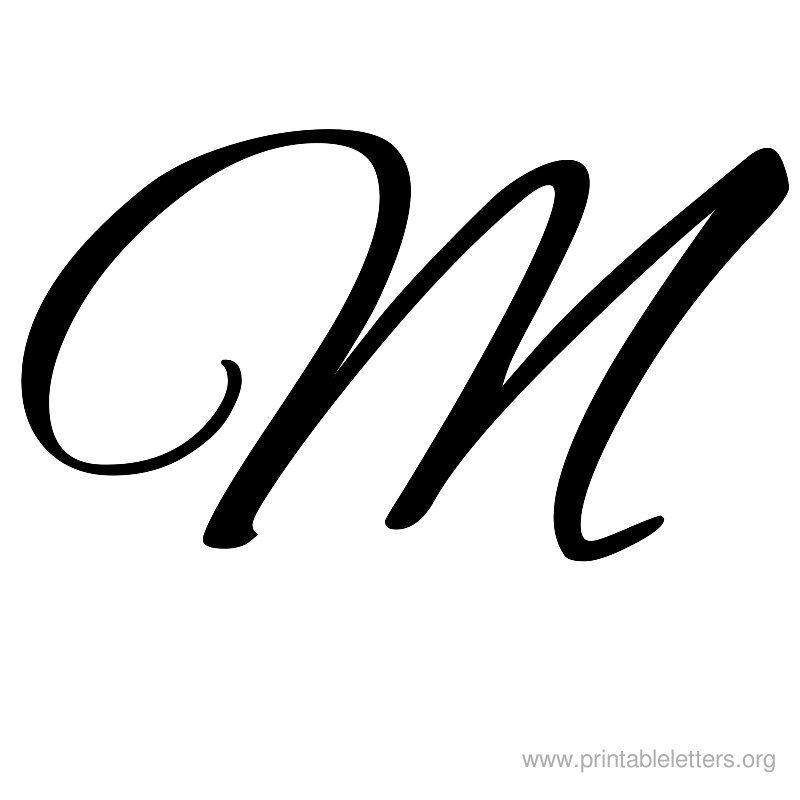 Decorative Letter M Cursive - Birthday Letter