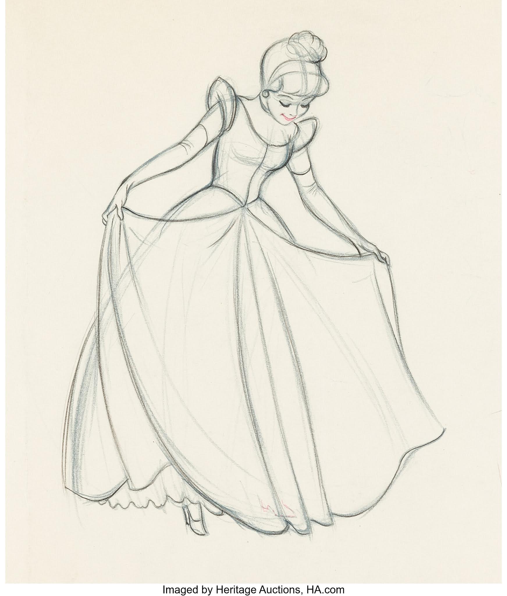 Cinderella Pencil Drawing