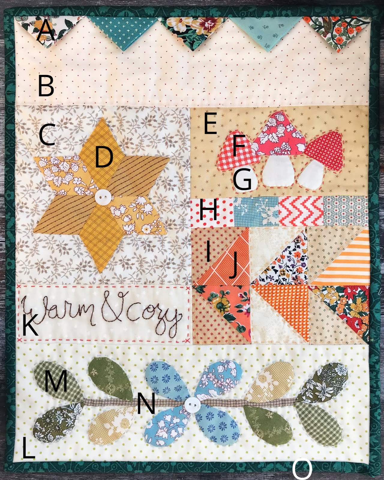 A little happy tutorial ~ Warm and Cozy Mini Quilt FREE PATTERN | A ...