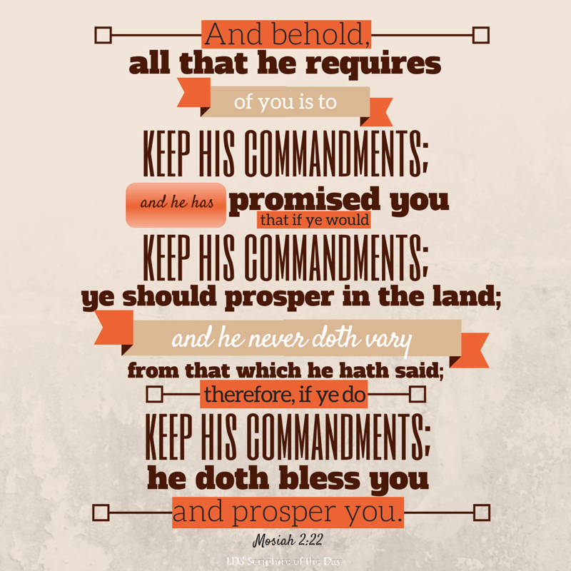 LDS Scripture of the Day: Mosiah 2:22