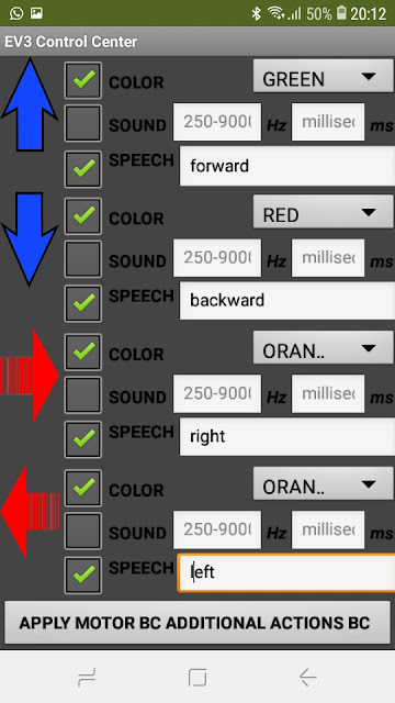 Using App to control the lego mindstorms EV3 by bluetooth