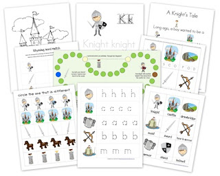 FREE Knights Preschool Printable Activity Pack