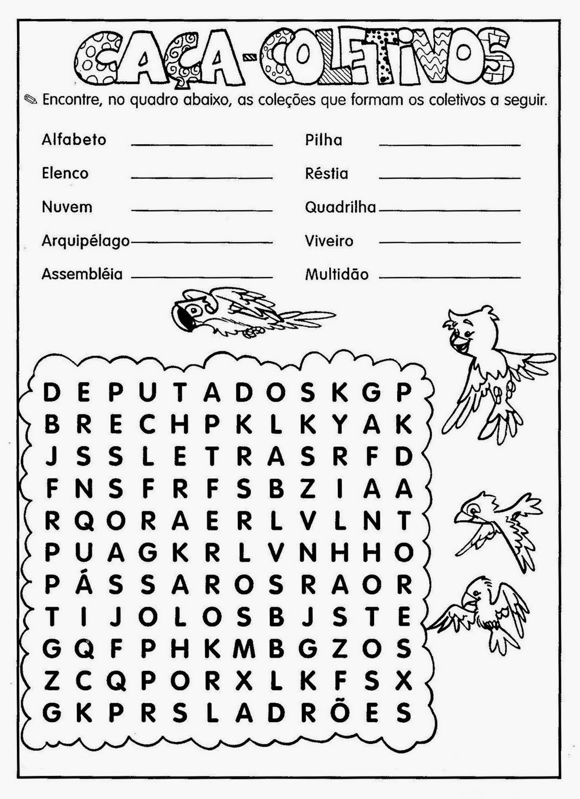 Atividades Com Coletivos 3o Ano - EDUCA