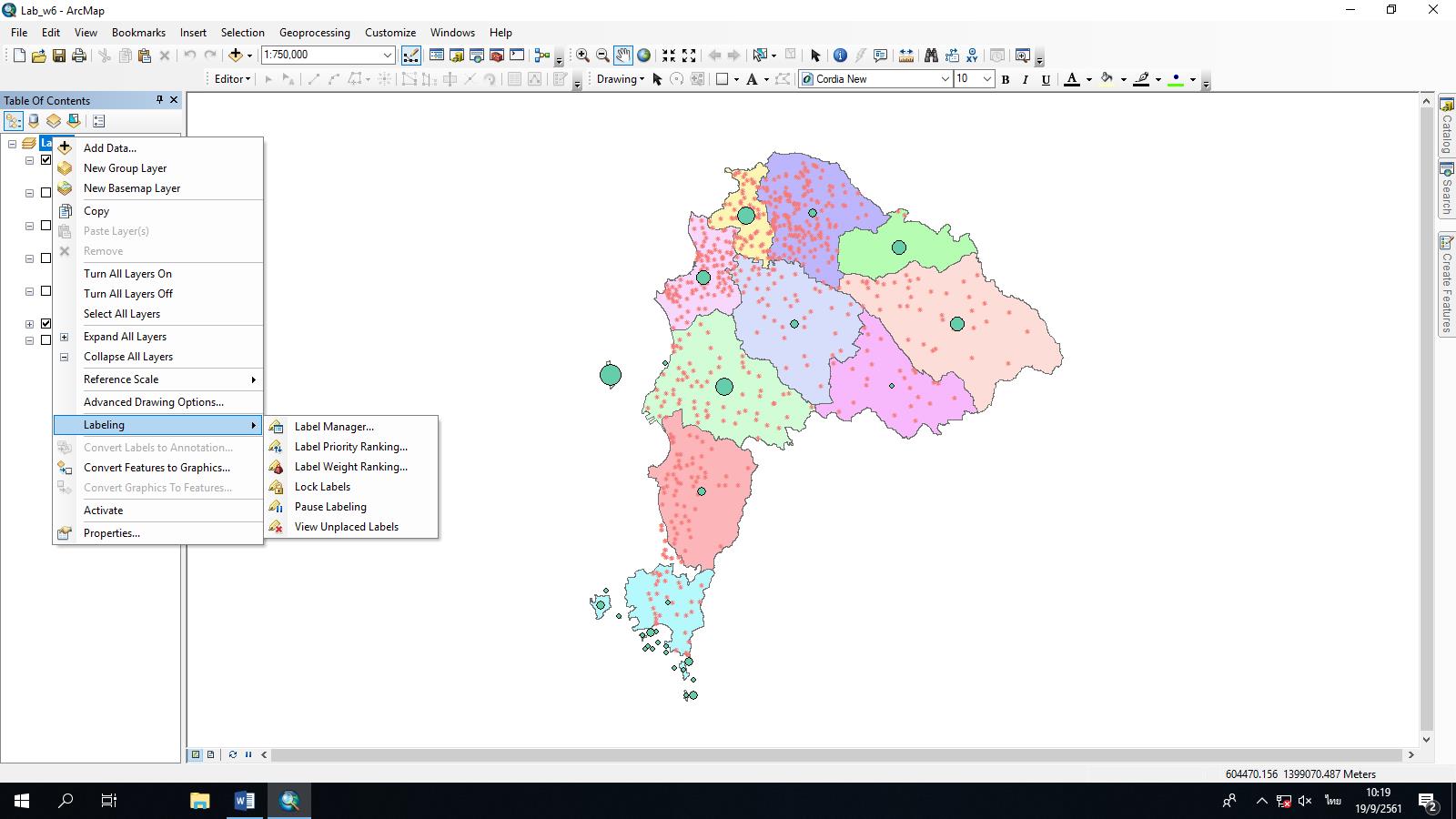 การสร้าง Label และ Annotation ในโปรแกรม Arcmap
