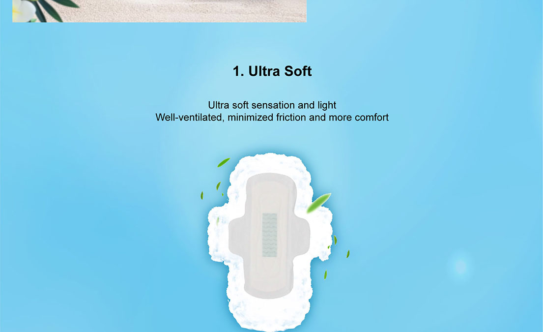 Angels Secret sanitary napkin with Anion (negatif ions).