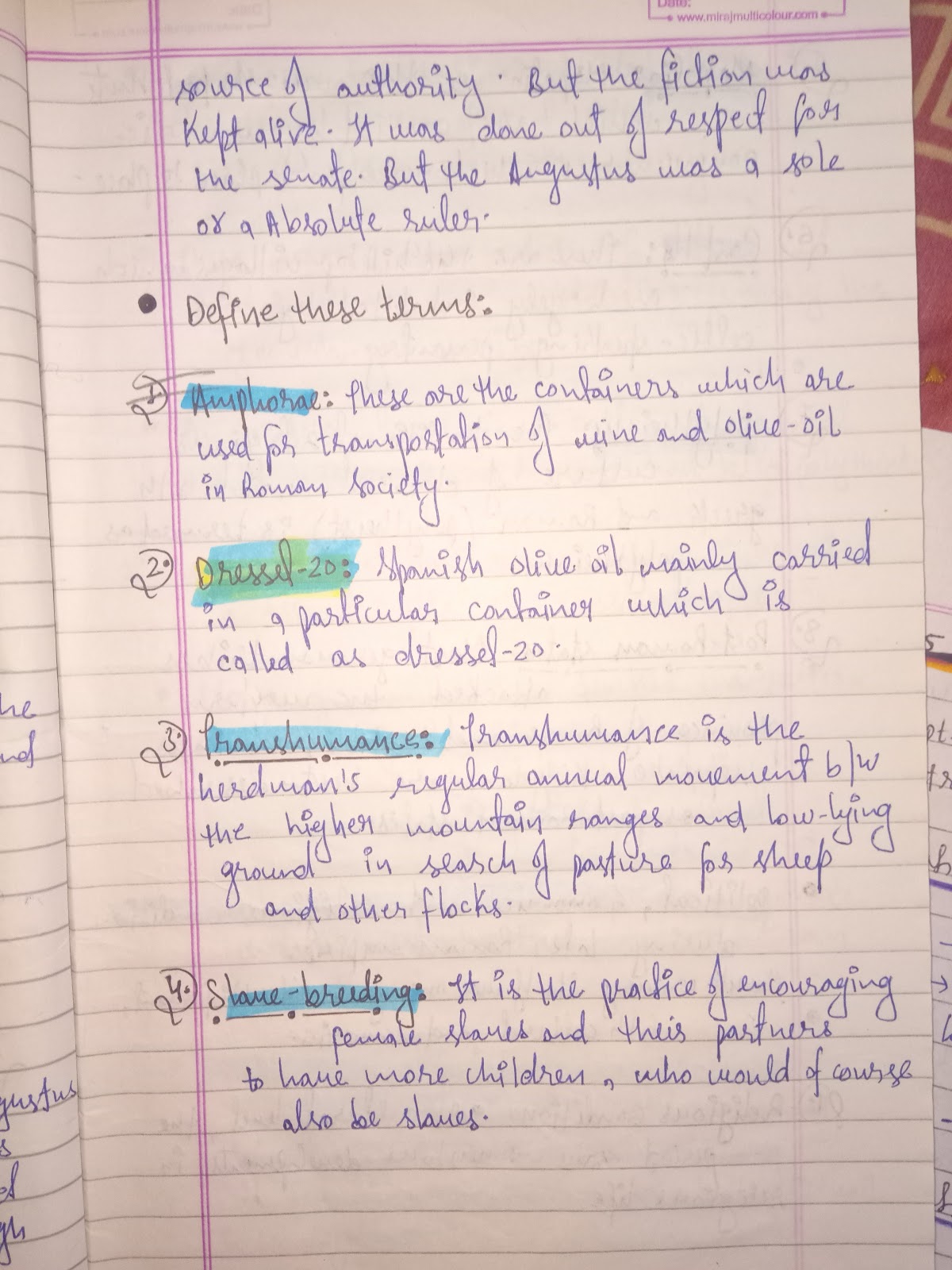 handwritten notes: An Empire Across Three Continents- [History] class ...