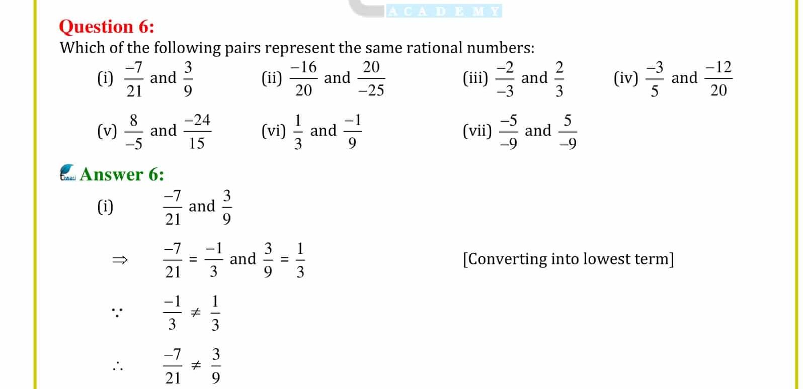 Rational Numbers Blog 2