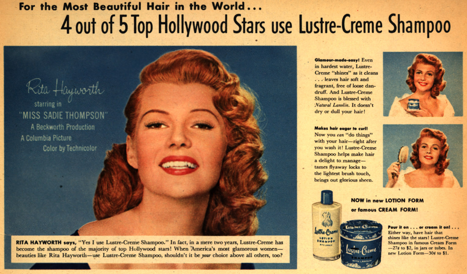 Lustre Creme Shampoo, casi mas estrellas que el firmamento