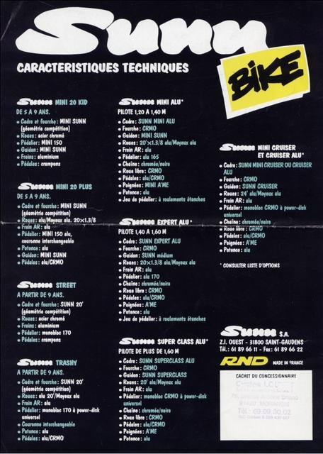 CATALOGUES SUNN: SUNN 1989