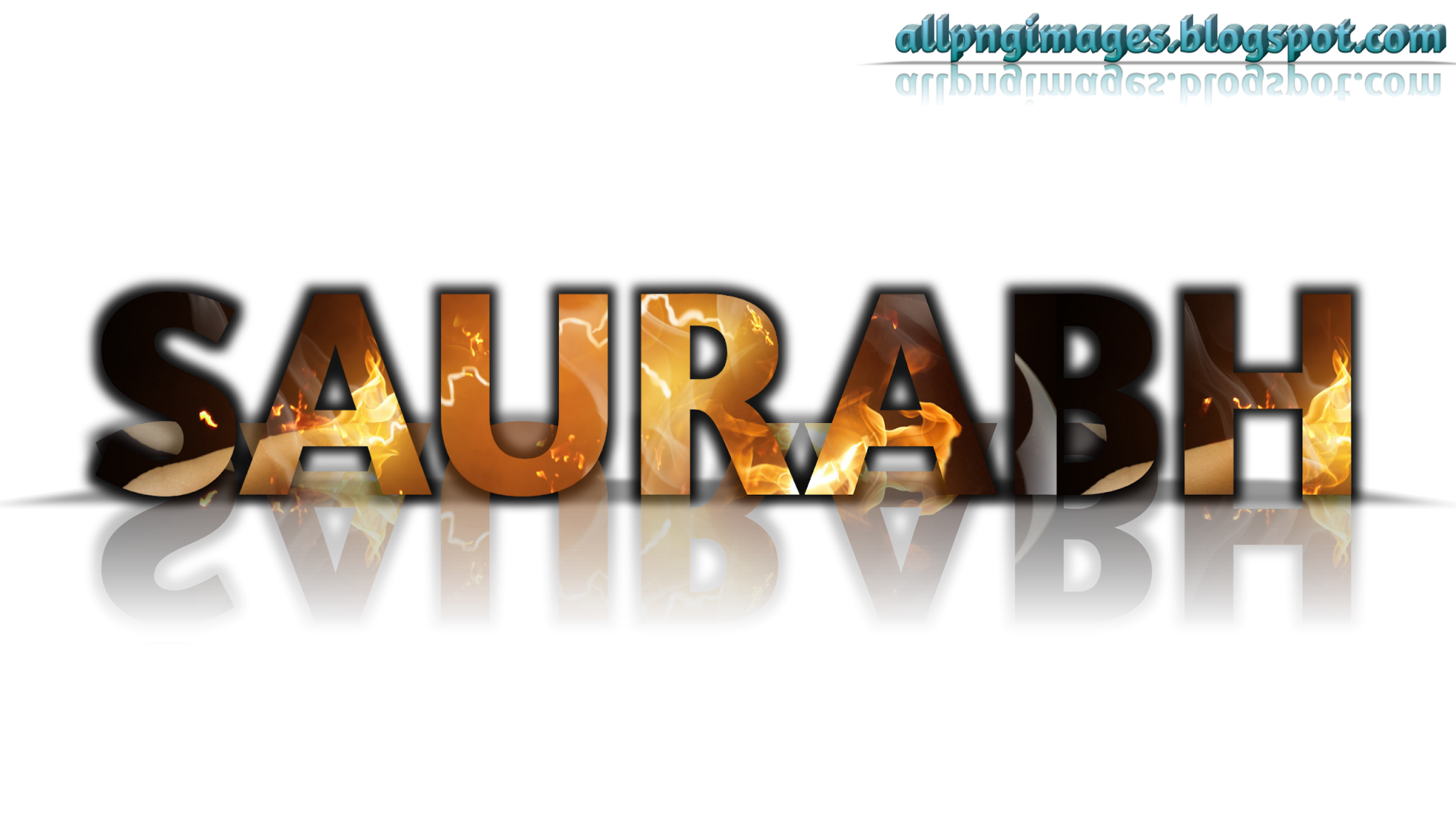 Saurabh 3d name PNG image