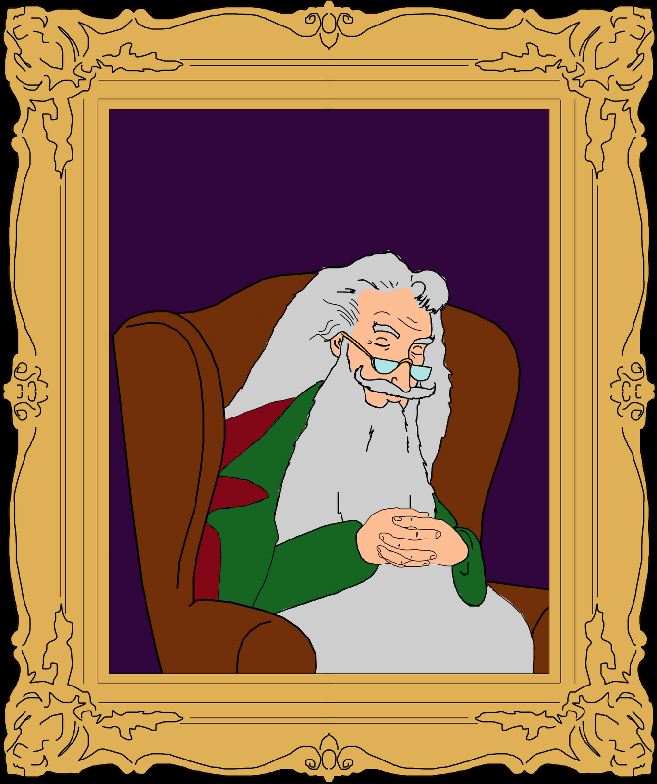 iPaintwithiPhone: Sleeping Dumbledore Portrait