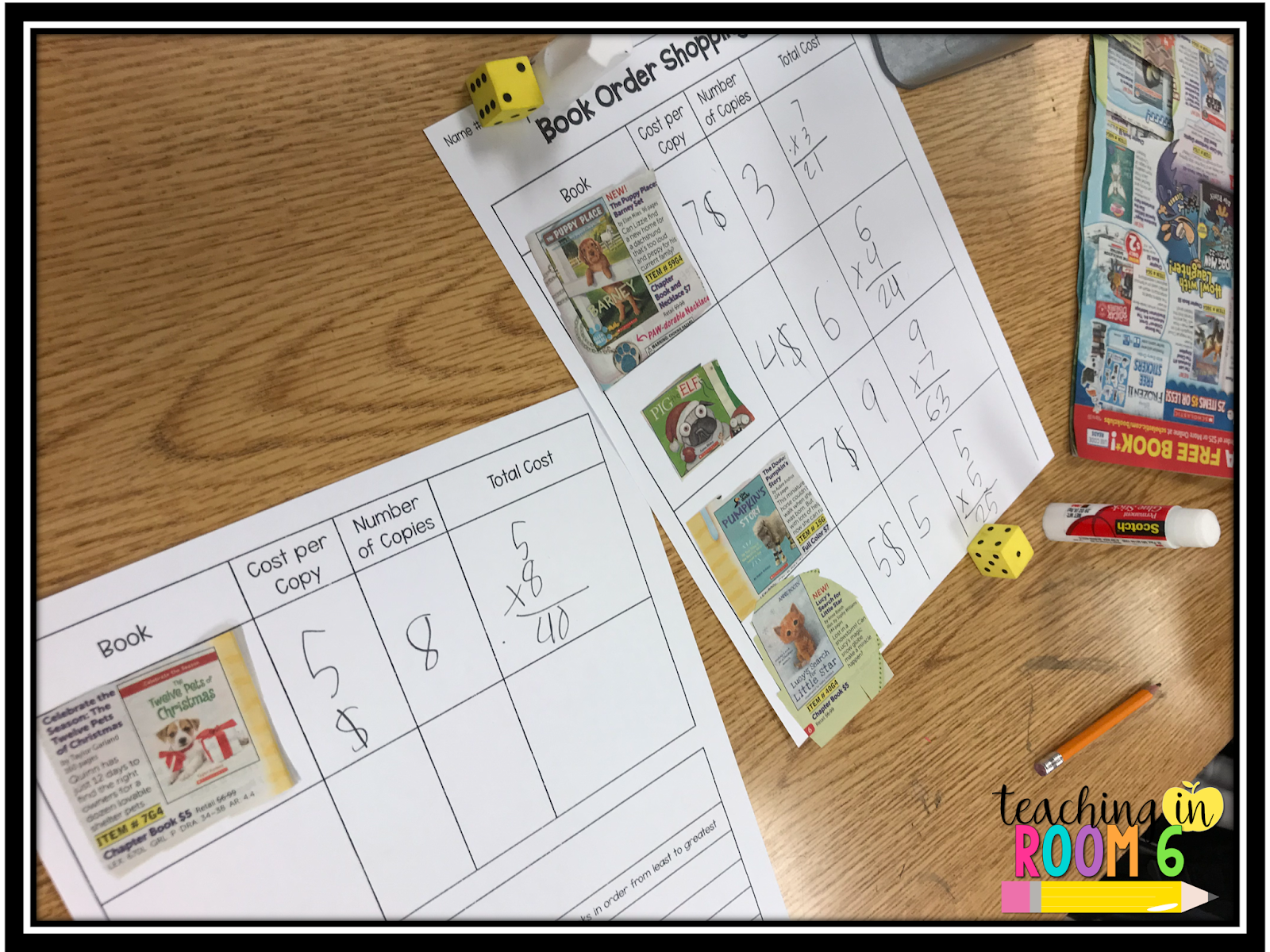 Book Order Math: Multiplication Practice | Teaching in Room 6
