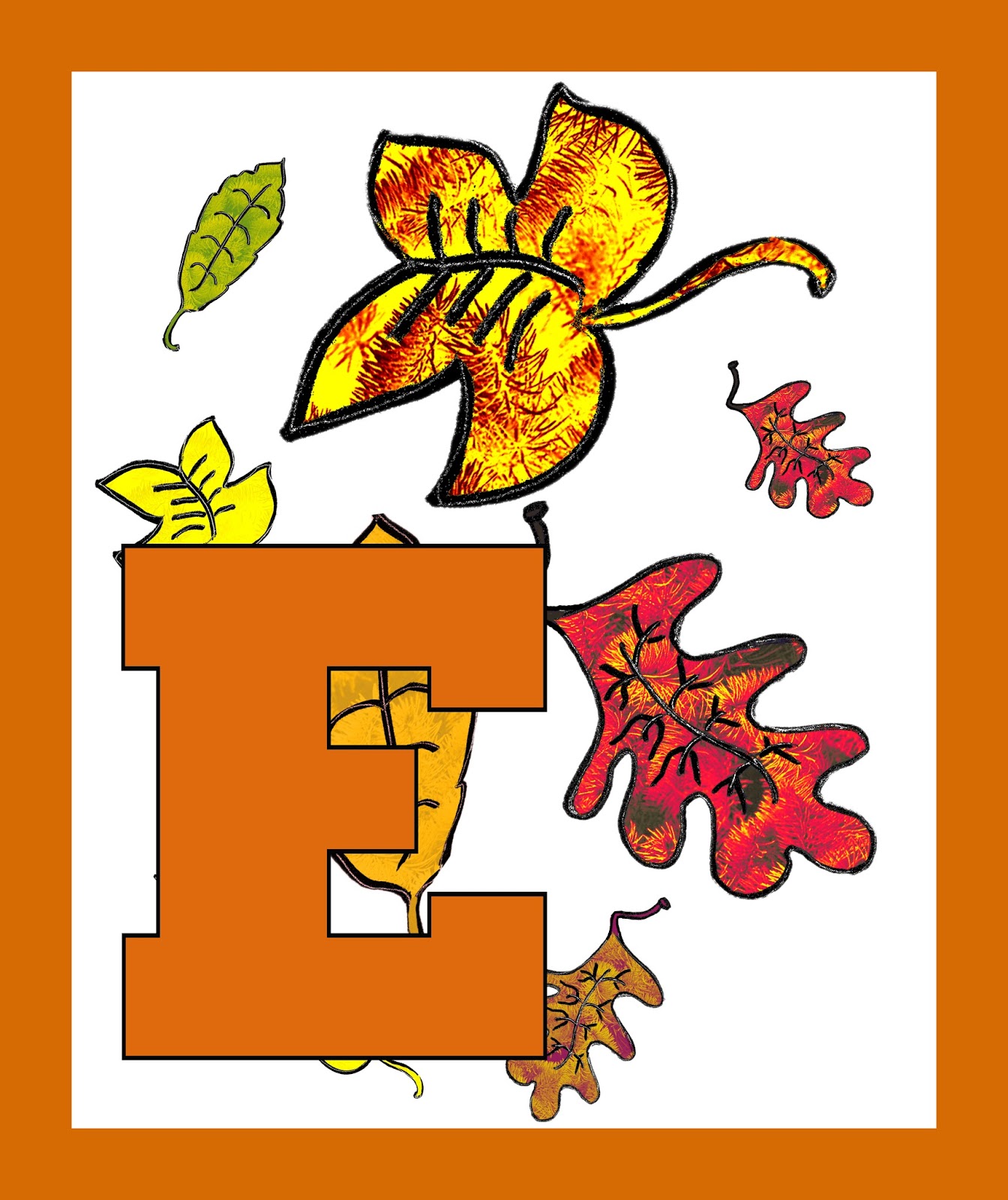 Children's Gems In My Treasure Box: Welcome Fall Letter Posters