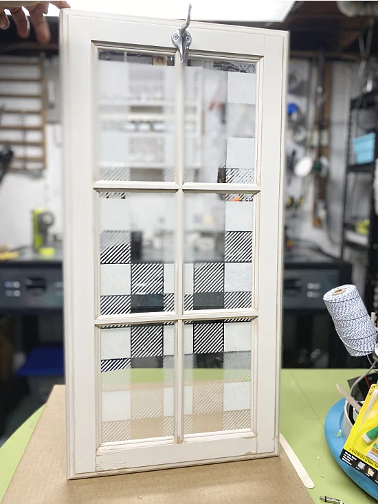 Stenciled Window Decor