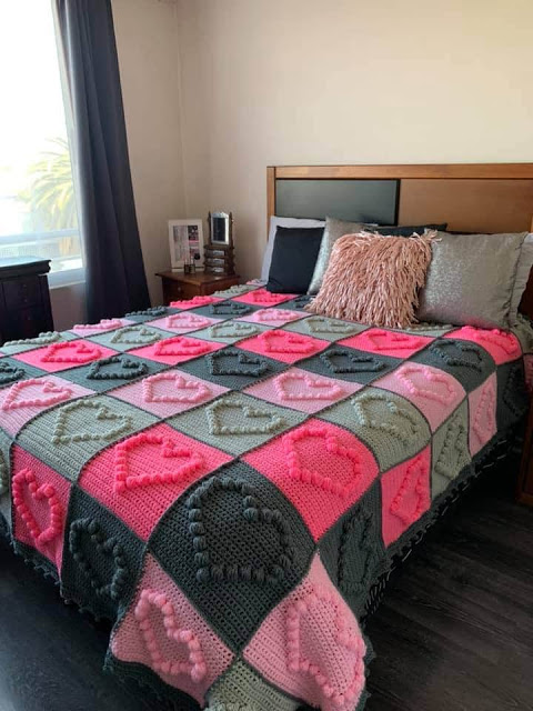 How to Crochet a Heart Square Easy. - 🧵 CROCHET PATTERNS