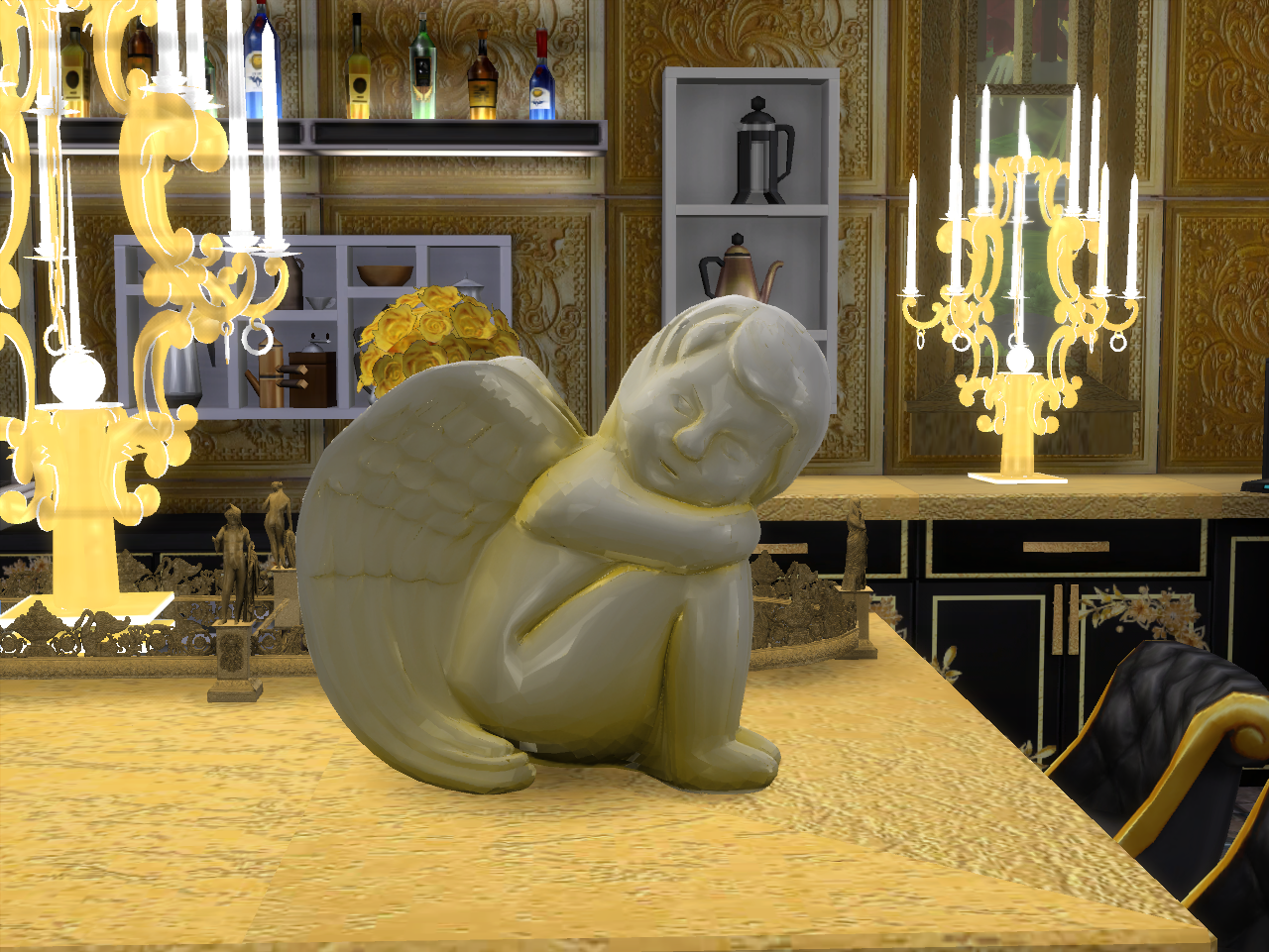 Anna Quinn Stories: 3 Little Statues For Decor For SIMS 4