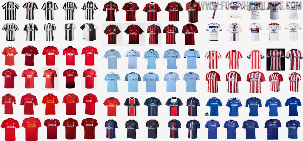 18 Clubs & Over 150 Kits - Football Kit Evolution In The Last Decade ...