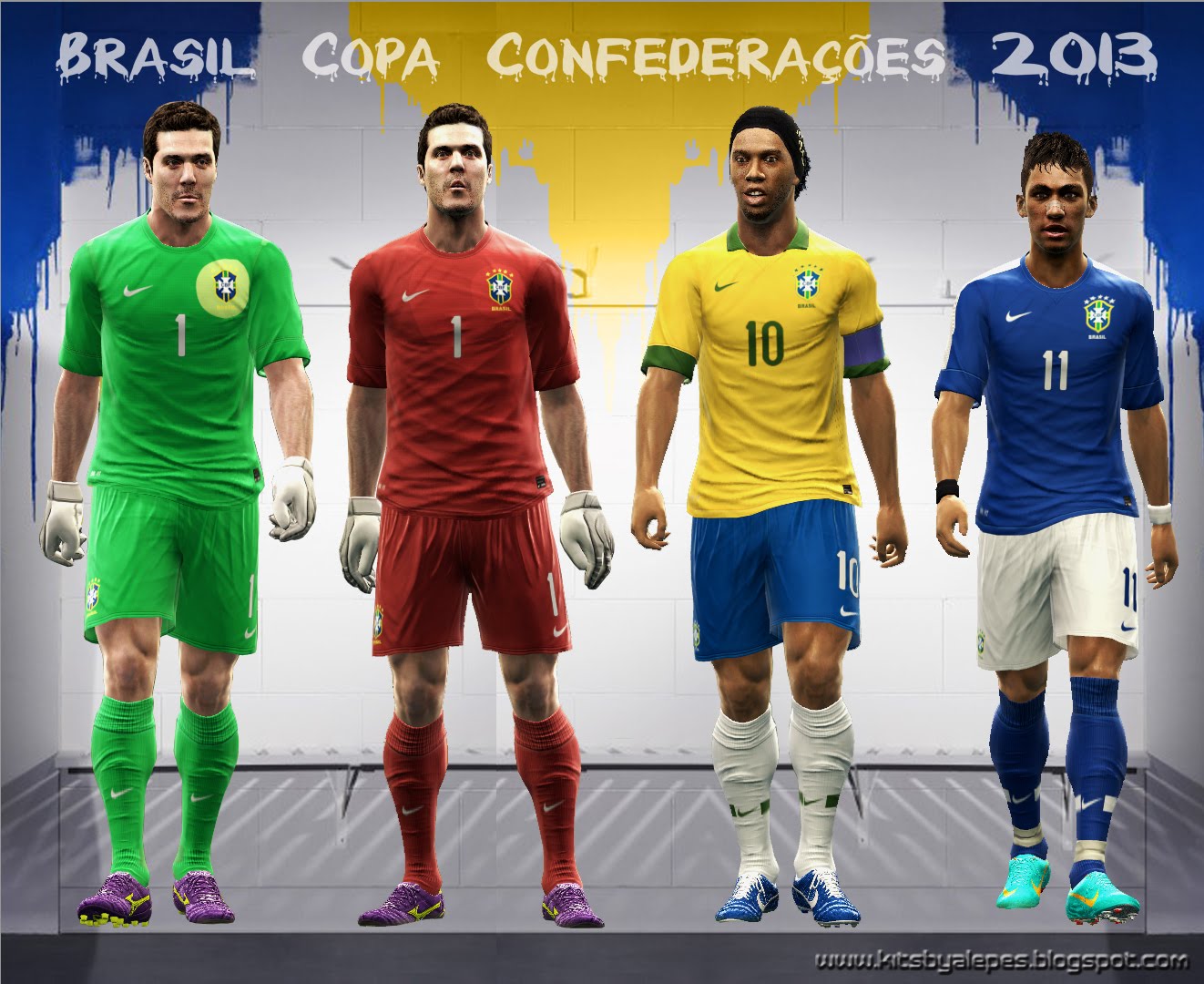 Kitset do Brasil Para o PES 2013 ~ PES Uniformes