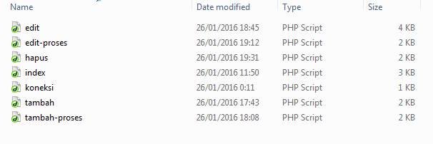 Cara Membuat Aplikasi CRUD Sederhana Dengan PHP dan MySQL - Struktur Web