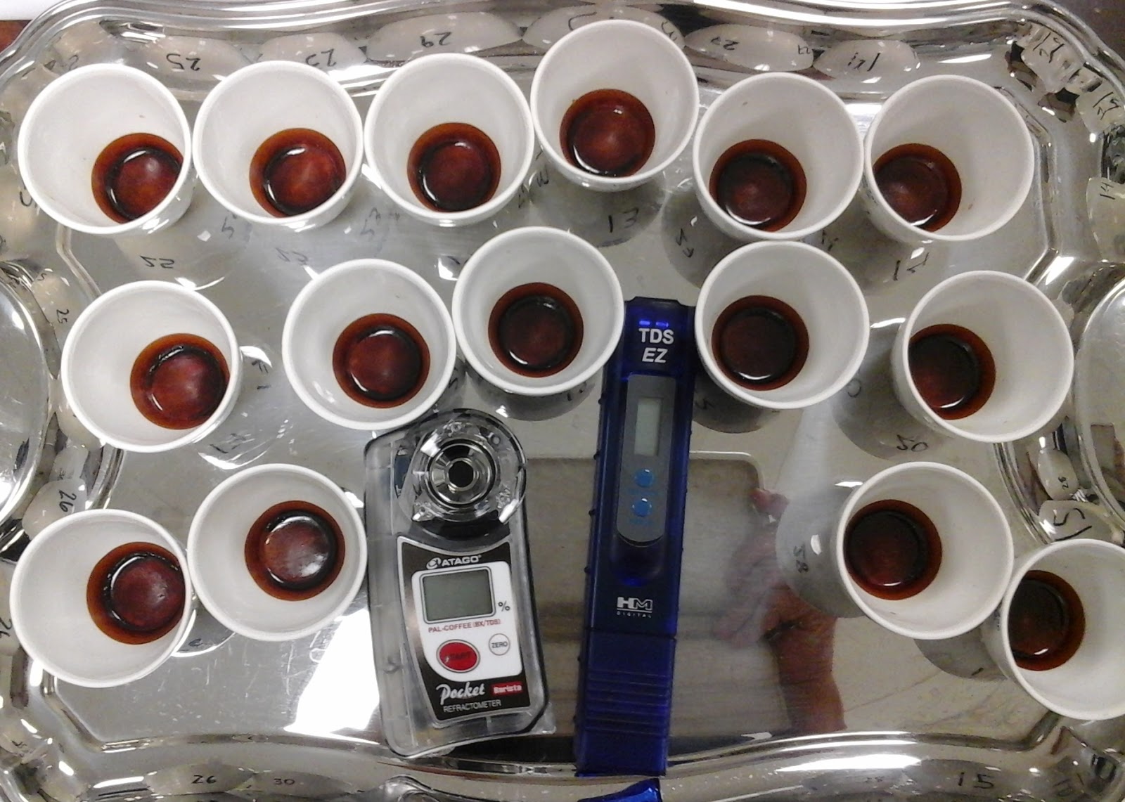 Taller sobre los sólidos solubles de la bebida del café