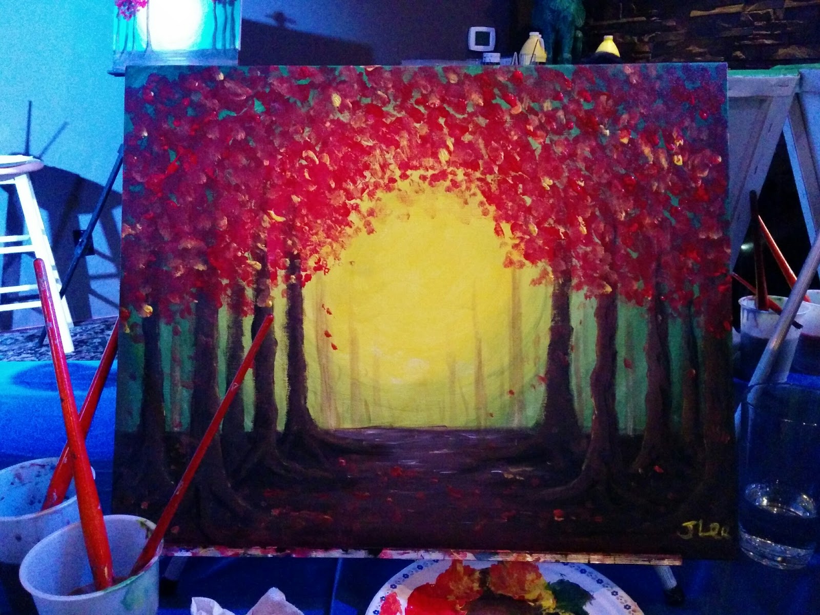 Mashed Thoughts: PaintNite "Fall Sunset"