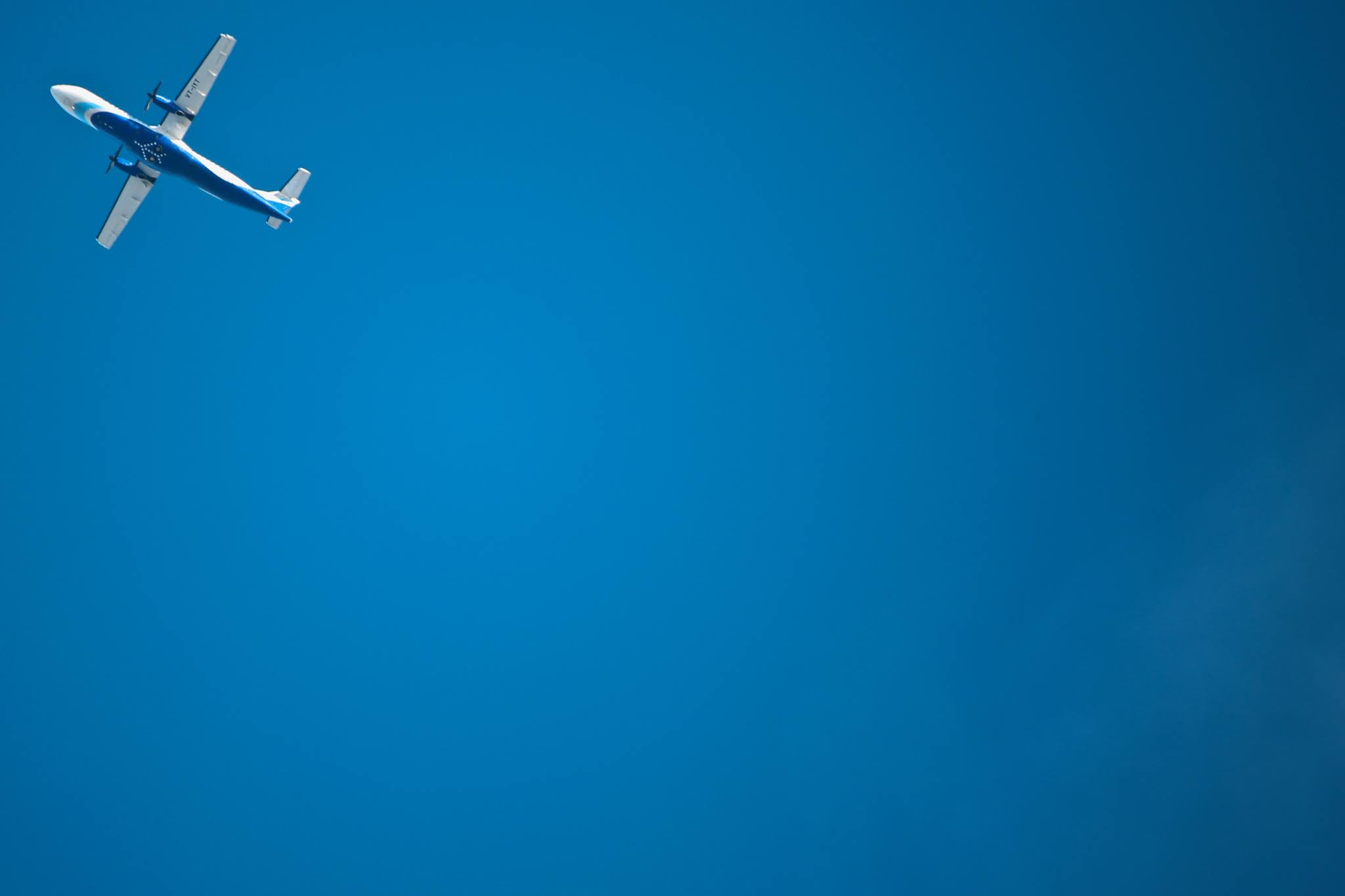 Aeroplane in Blue Sky Background for Corporate Presentations