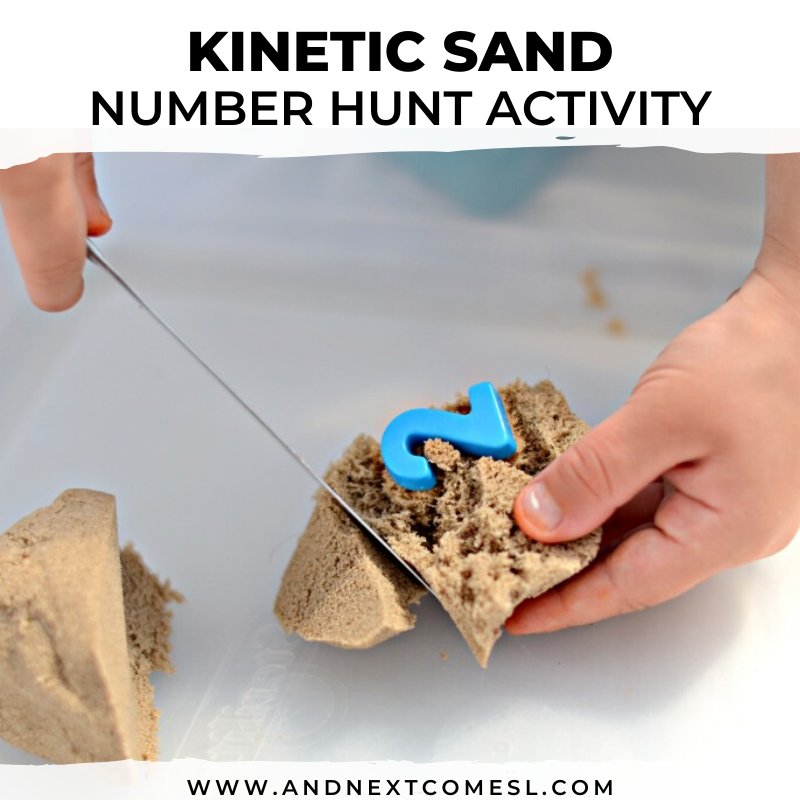 Kinetic Sand Number Hunt Activity | And Next Comes L - Hyperlexia Resources