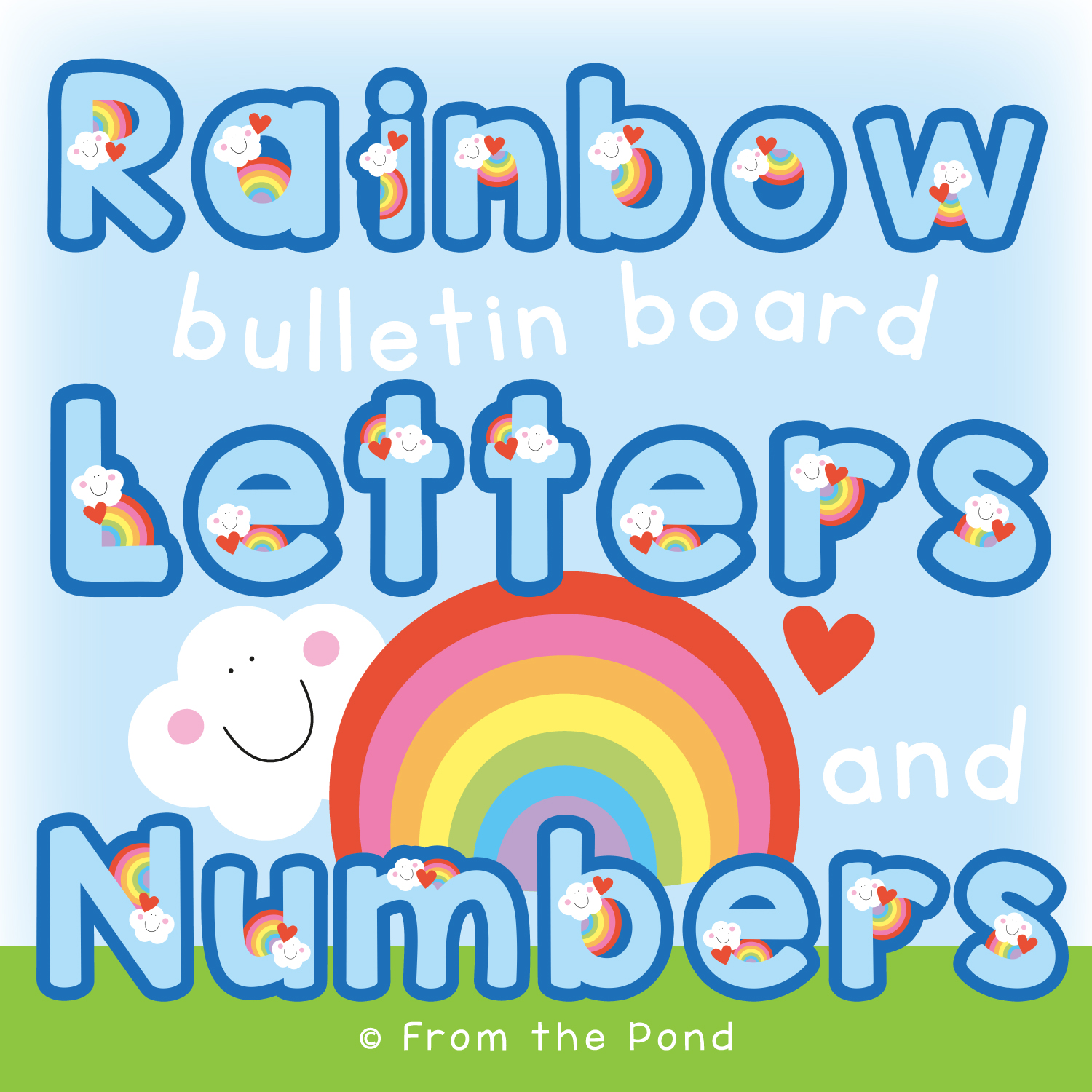 Rainbow Bulletin Board Letters | From the Pond