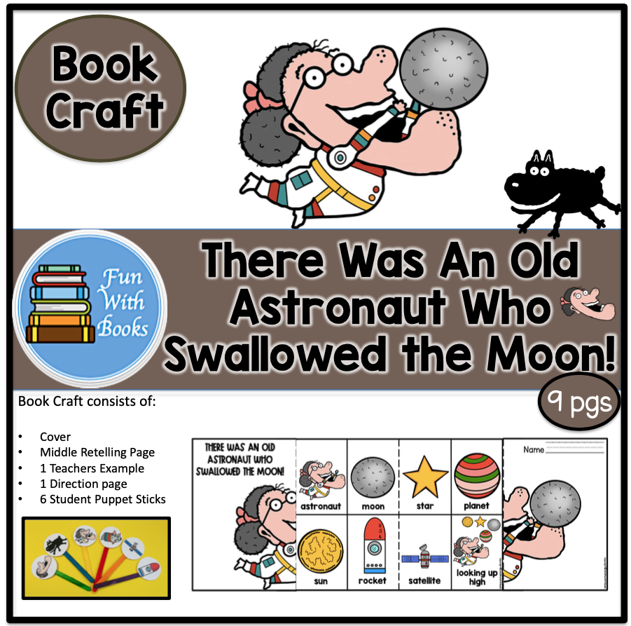 THERE WAS AN OLD ASTRONAUT WHO SWALLOWED THE MOON! BOOK CRAFT ~ Book ...