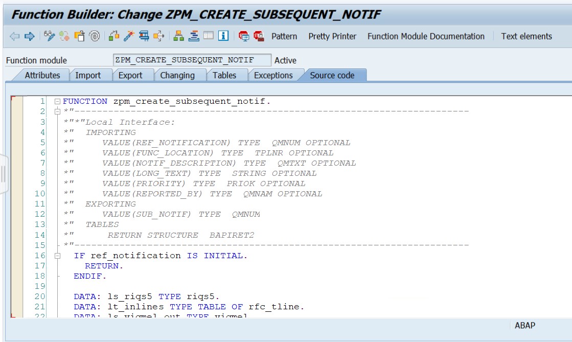 SAP ABAP Central: How to create a follow up (Subsequent Notification) in PM