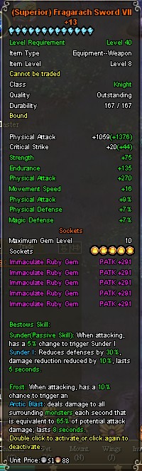 Crystal Saga Perfect Guide: Celestial Fragarach Weapon