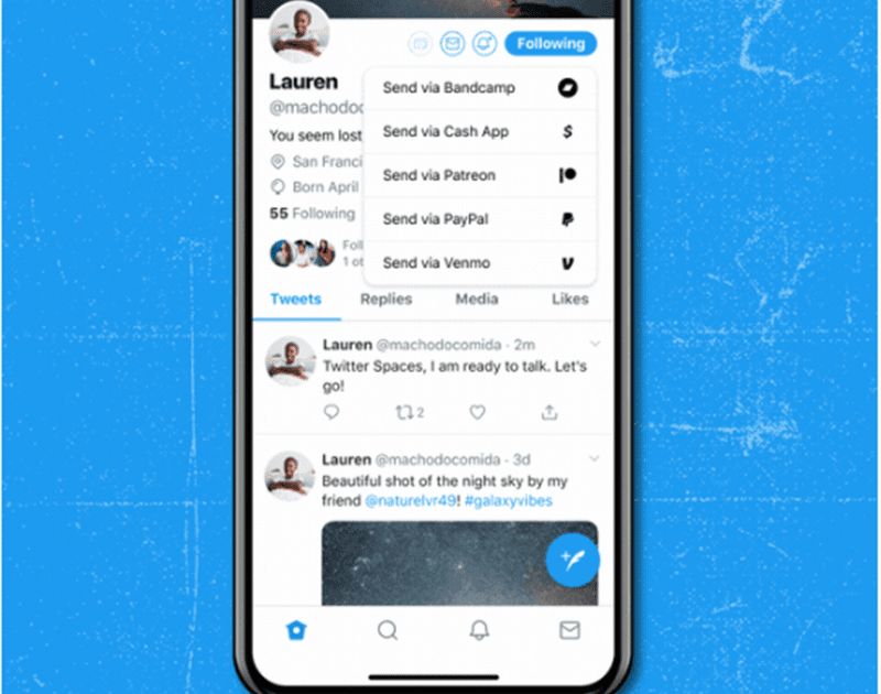 Twitter is testing a Tip Jar feature for sending money to Tweet creators