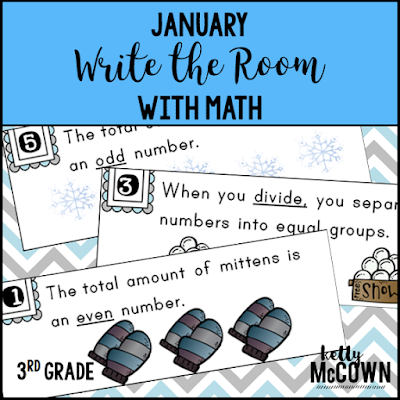 Kelly McCown: January NO PREP Math Packet {3rd Grade}