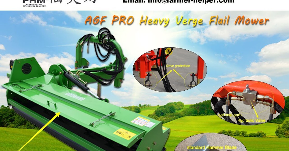 FarmerHelper: Heavy verge Ditch Bank flail mower AGF PRO