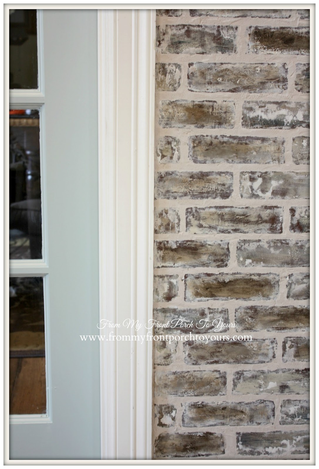 From My Front Porch To Yours: Sneak Peek at Faux Brick Wall & Choosing ...