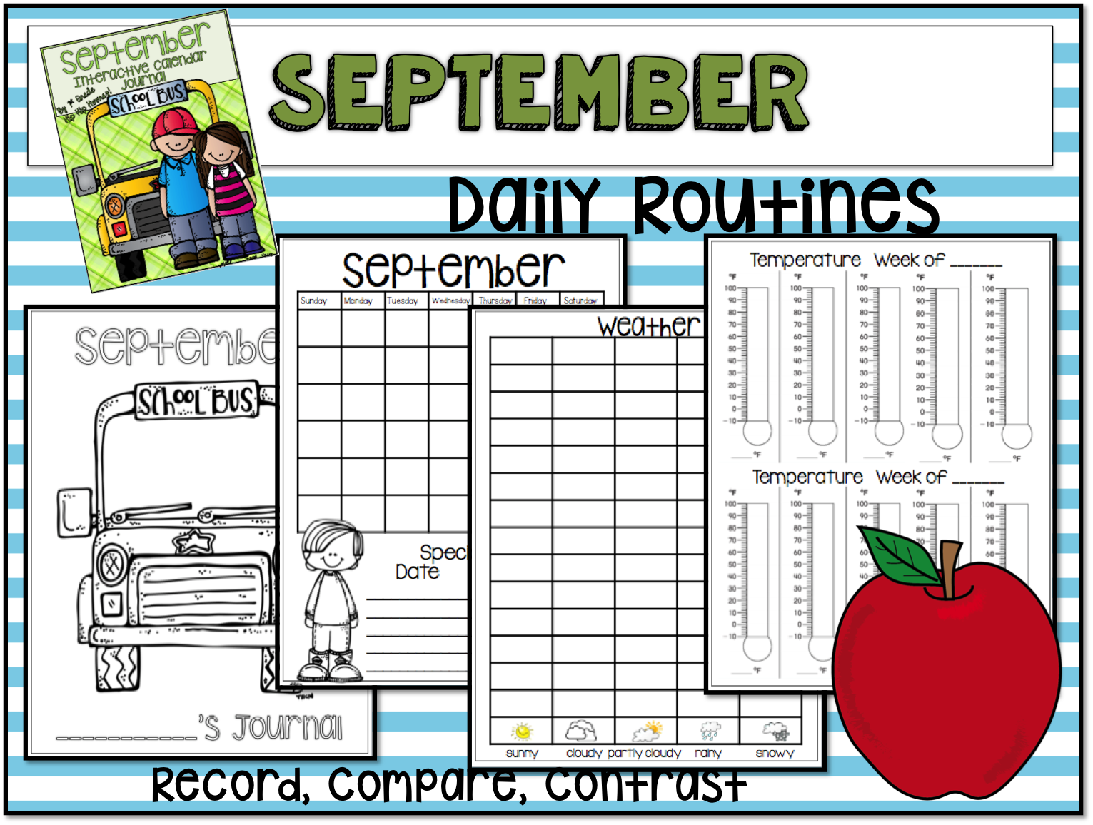 1st Grade Hip Hip Hooray!: September Calendar and September Poetry!