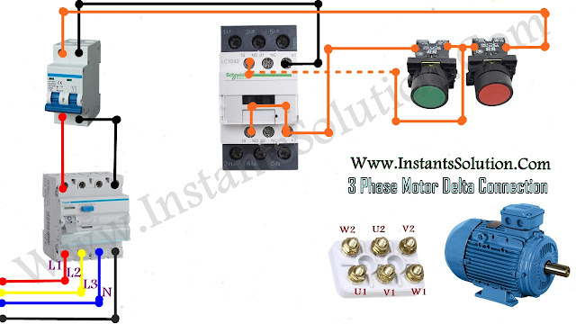 3 Phase Motor Delta Connection, Motor Delta Wiring Diagram, 3 Phase ...