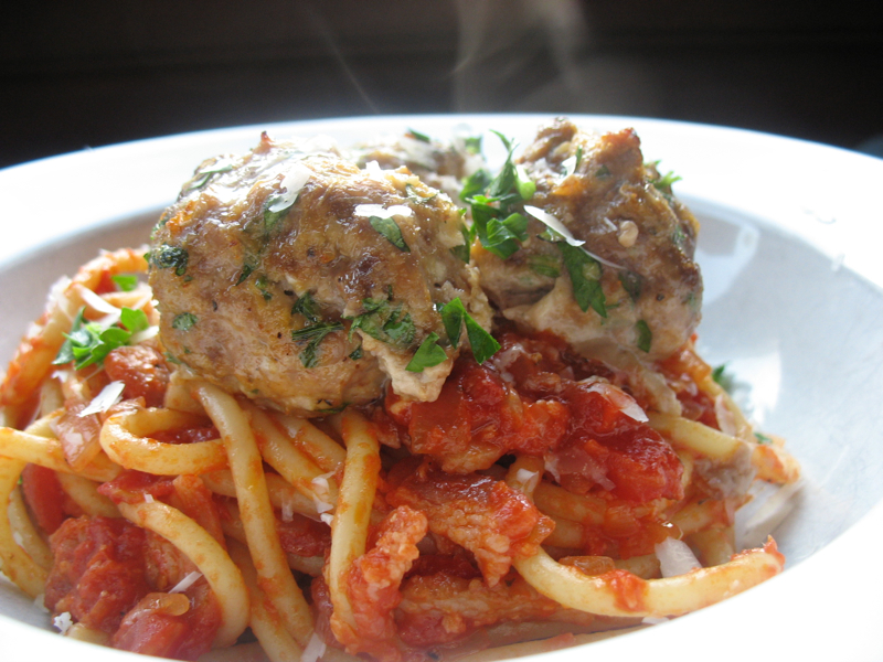 The Hungry Dog: Fancy spaghetti and meatballs