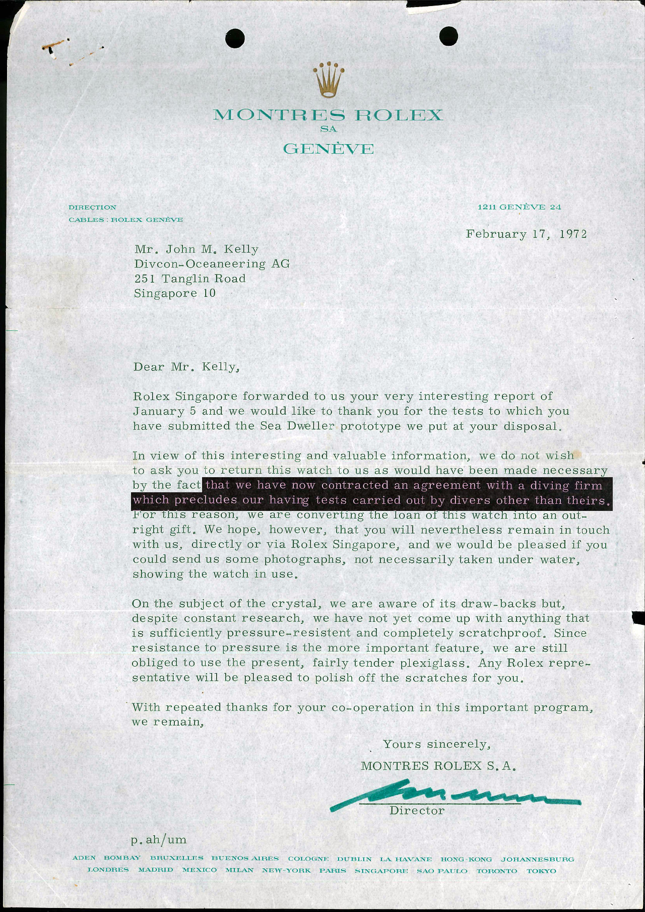 Welcome to RolexMagazine.com: The SEA-DWELLER Chronicles. PART 2: Dry ...