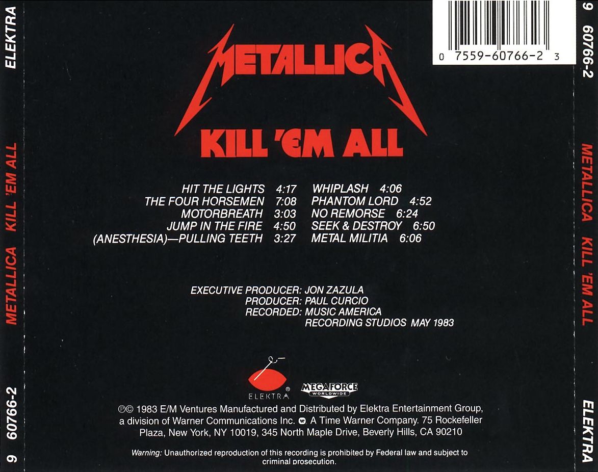 UNSP: Reseña: Kill 'Em All de Metallica