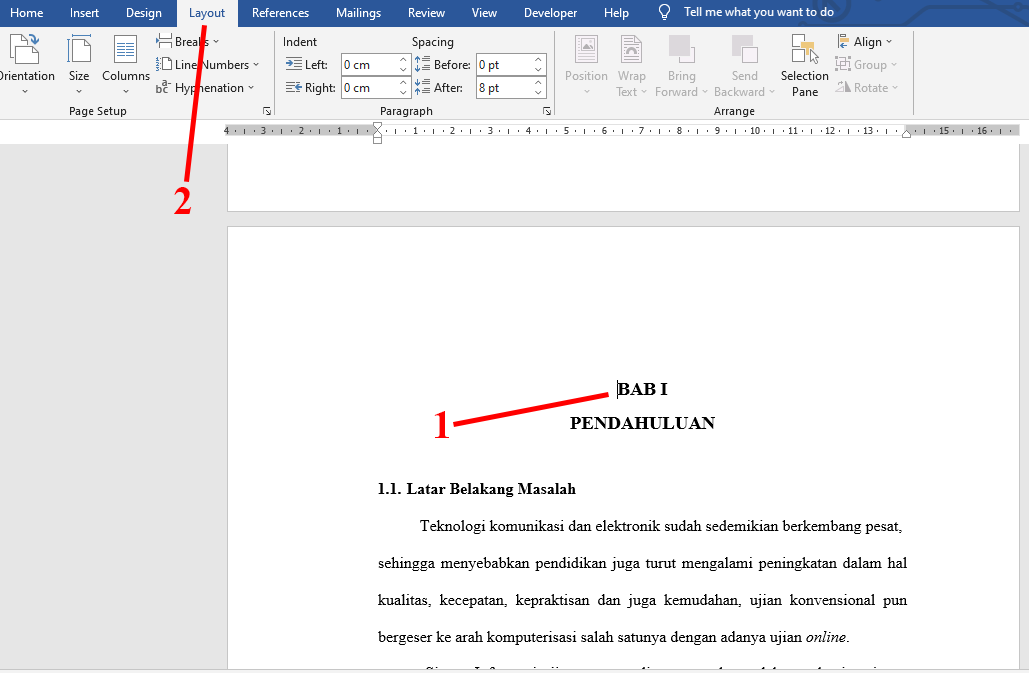 Bang Adam 13: Cara Membuat Nomor Halaman Pada Skripsi/TA dan Makalah ...
