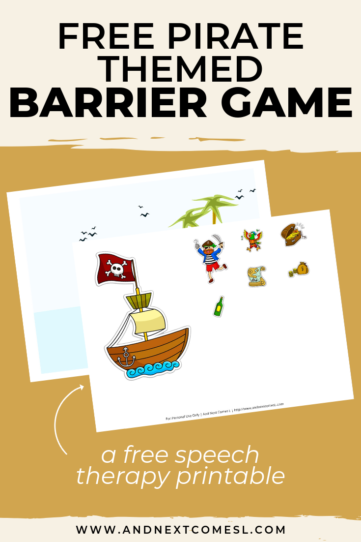 Free Printable Pirates Barrier Game for Speech Therapy | And Next Comes ...
