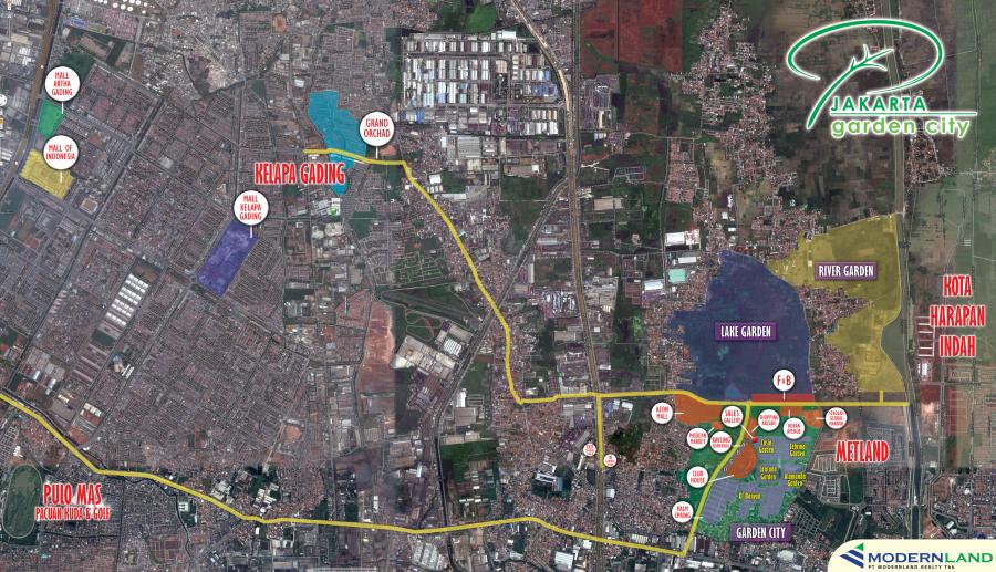 PETA LOKASI & MASTERPLAN - RUMAH DI JAKARTA GARDEN CITY