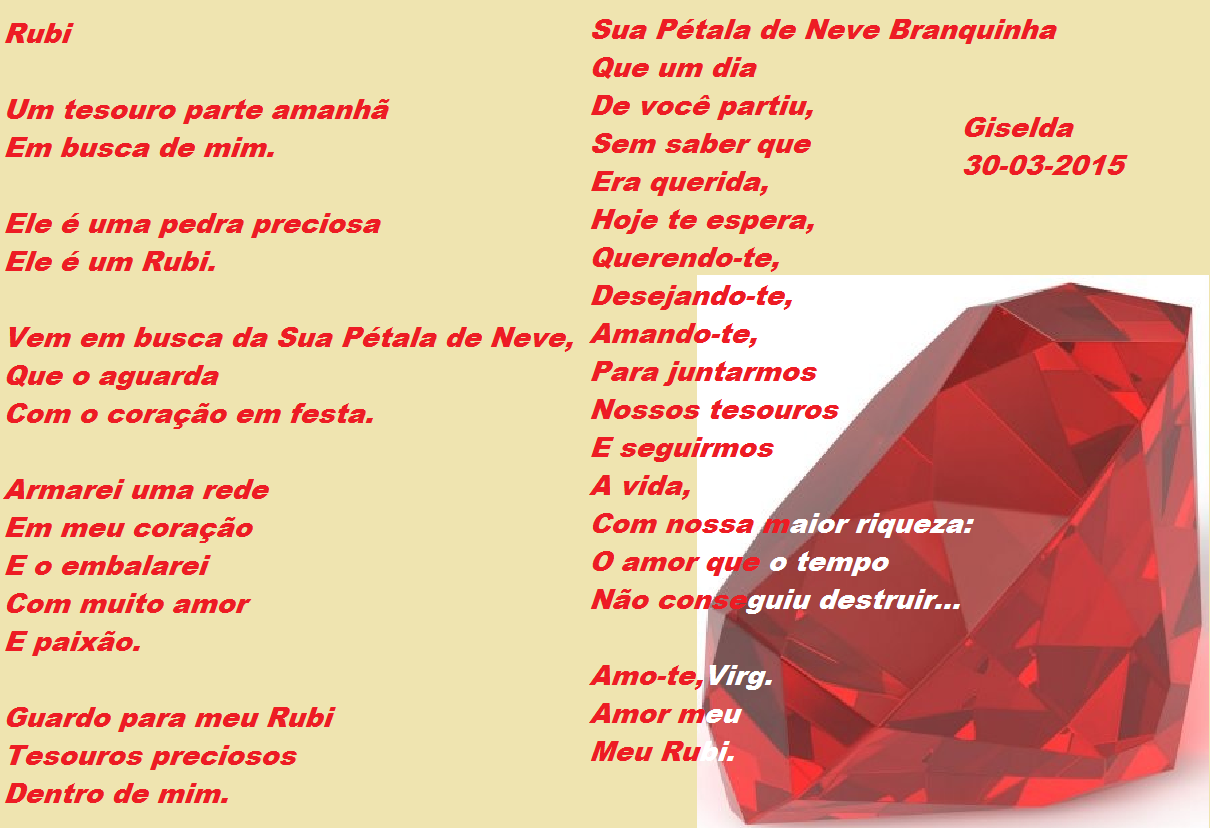 Diário de Um Amor Poético e Artístico: Rubi