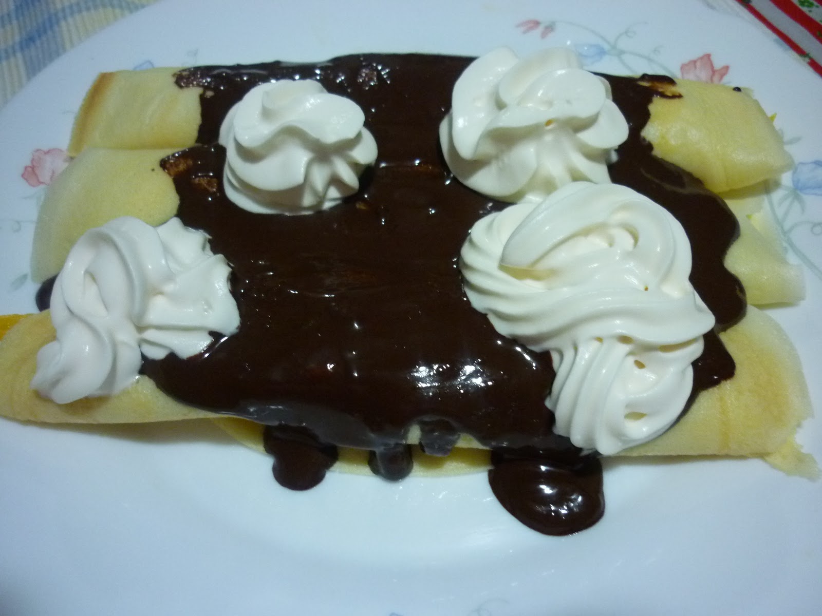 Lia's Food Journey: Mango Crepes with Chocolate Truffle Sauce