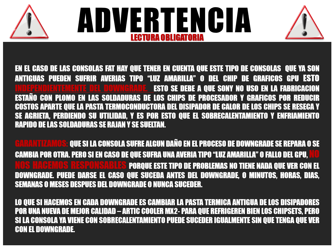 *Checkpoint*: Downgrade y Liberación de PS3