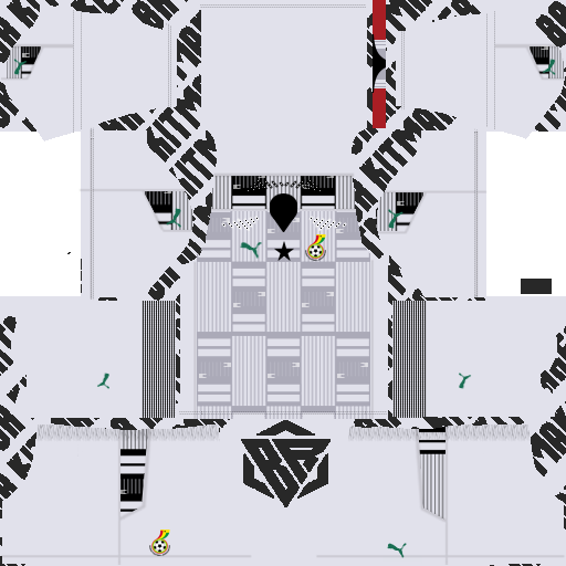 Uniforme de Selección de Fútbol de Ghana Temporada 2020 para DLS & FTS