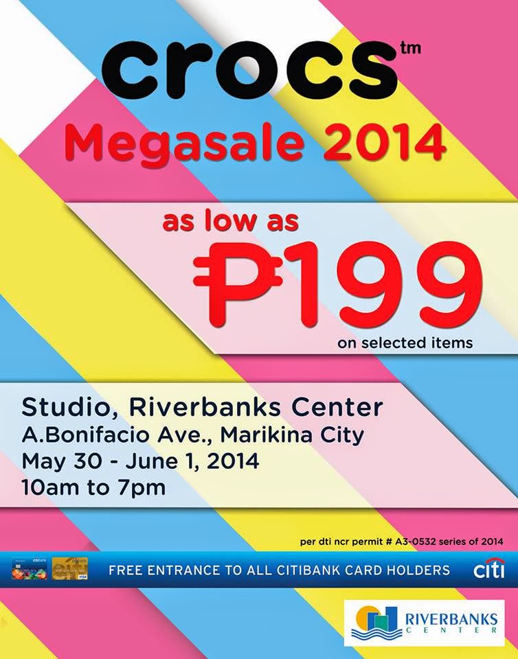 Manila Shopper: Crocs MegaSale at Riverbanks Marikina: May 30-June 1 2014 Manila Shopper: Crocs MegaSale at Riverbanks Marikina: May 30-June 1 2014