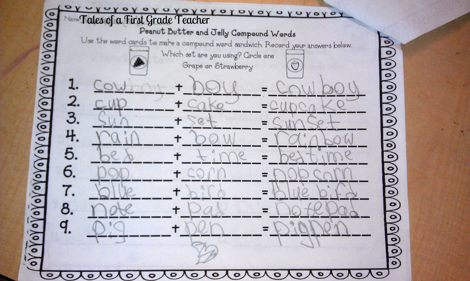 Tales-of-a-First-Grade-Teacher: FCAT, PB&J, Fractions and Freebies