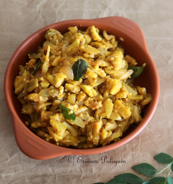 Erivum Puliyum: Chakka Upperi (Thoran) | Raw Jackfruit Stir Fry